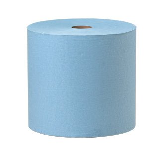 Blue Spunlace Jumbo Roll Wipers - Wiping Rag World