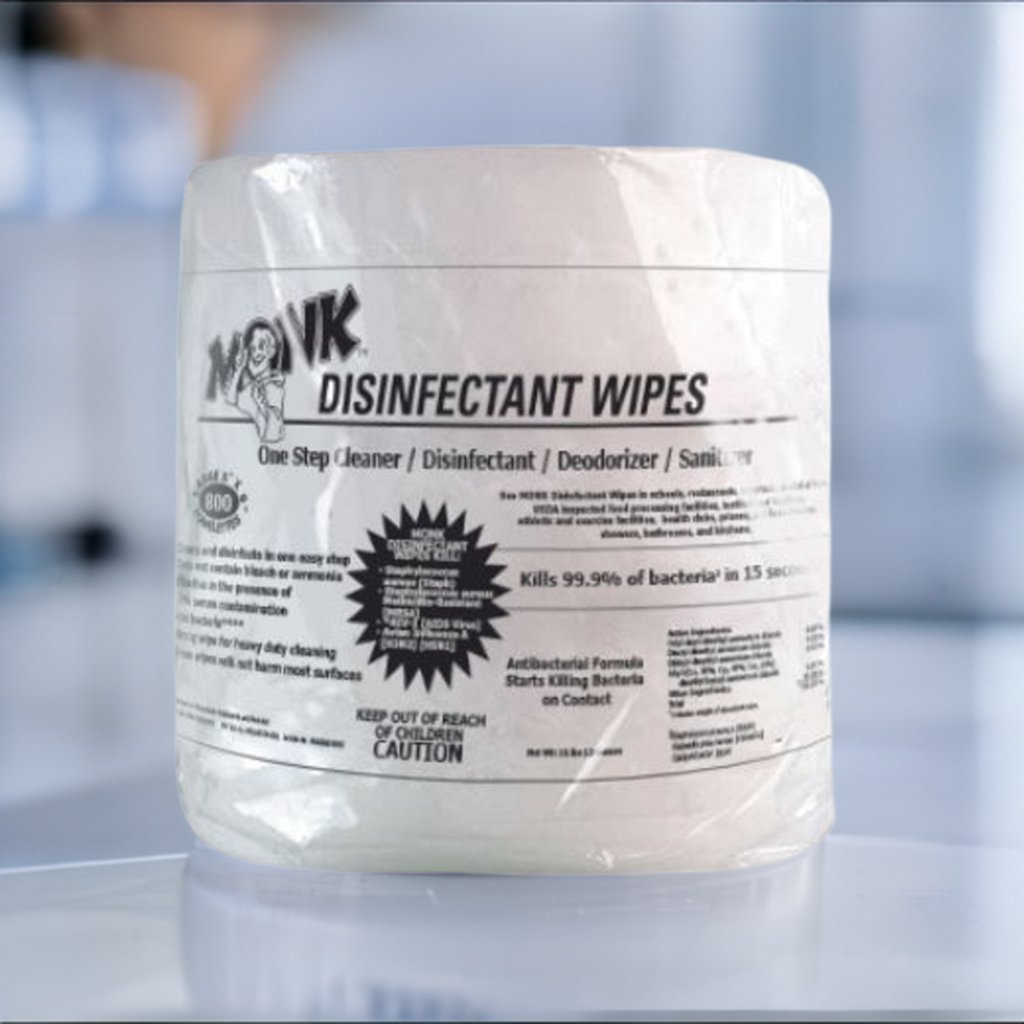 Monk Disinfectant Wipes 800 ct Refill - Wiping Rag World